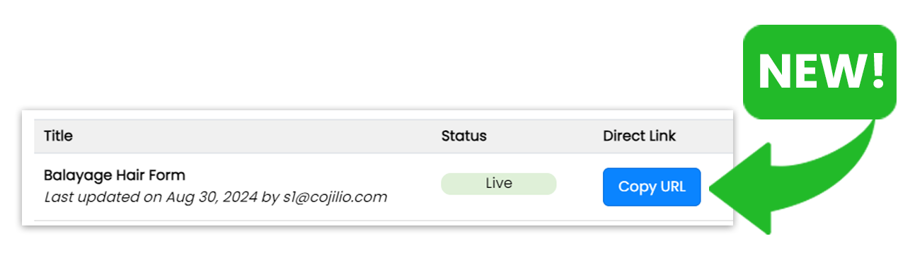 NEW! Direct Form Links (URLs) – Cojilio Help Center