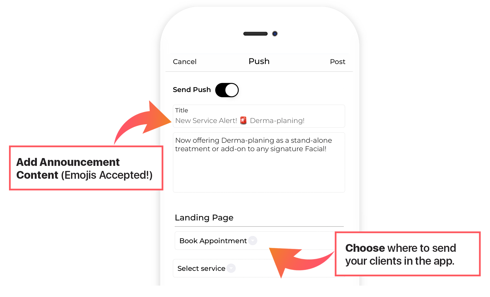How to Send a Push Notification (send an announcement to your entire client list) – Cojilio Help ...